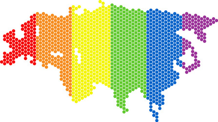 Lgbt spectrum dot germany map Royalty Free Vector Image