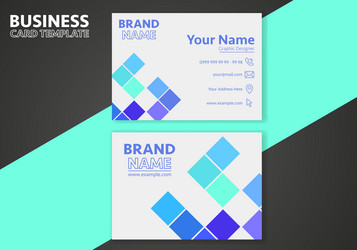Modern business card template back and front busi Vector Image