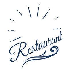 Restaurant menu logo or label cooking cuisine Vector Image