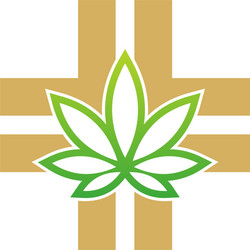 Cross smoking cannabis with weed leaf heart Vector Image