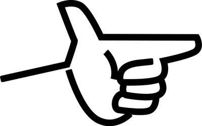 Finger gun sign Royalty Free Vector Image - VectorStock