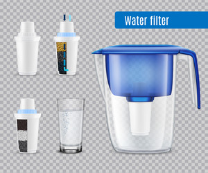 Realistic water filter Royalty Free Vector Image
