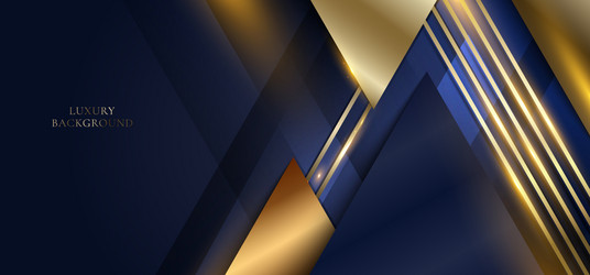 Modern blue and gold abstract banner background Vector Image