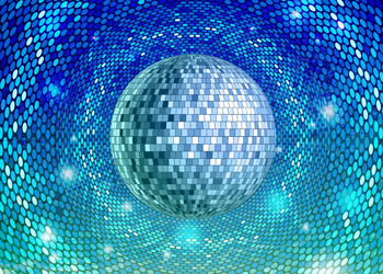 Silver disco lights background golden Royalty Free Vector