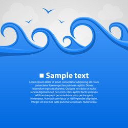 Dynamic Ocean Wave Background Royalty Free Vector Image