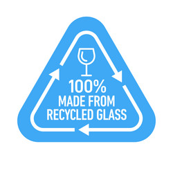 Recycle glass icon logo badge Royalty Free Vector Image