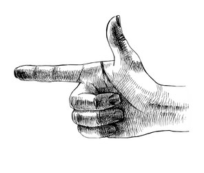 Finger gun sign Royalty Free Vector Image - VectorStock