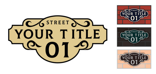 House Name Plate Vector Images (over 100)