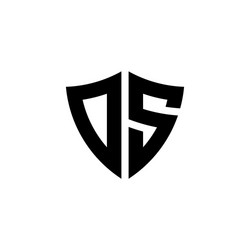 Ds monogram logo with square rotate style outline Vector Image