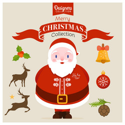 Christmas cards with santa claus Royalty Free Vector Image