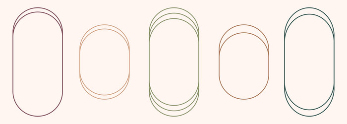 Modern minimalist aesthetic line arch frames Vector Image