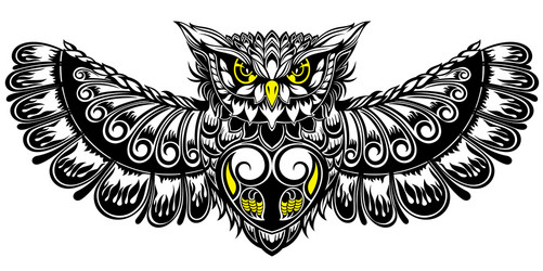 Bird owl Royalty Free Vector Image - VectorStock