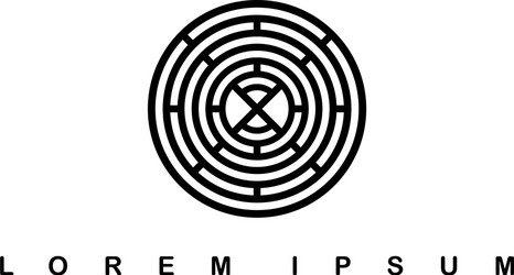 Round circle native tribe sign symbol logo Vector Image