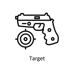 Target killing outline icon design Royalty Free Vector Image