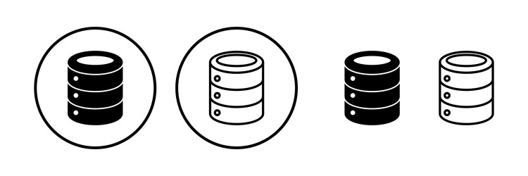 Database icon server icon storage Royalty Free Vector Image Database icon server icon storage Royalty Free Vector Image