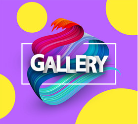 Portfolio paper poster with colorful brush strokes