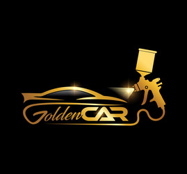 Gold car logo icon Royalty Free Vector Image - VectorStock