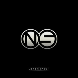 Ns logo letter monogram with triangle shape Vector Image