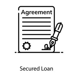 Secured loan Royalty Free Vector Image - VectorStock