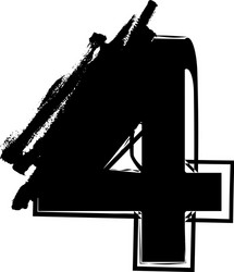 Abstract doodle number 4 Royalty Free Vector Image