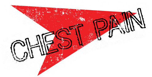 Chest pain rubber stamp Royalty Free Vector Image