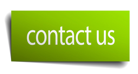 Contact us button rounded green sign Royalty Free Vector