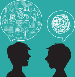 Problems in communication Royalty Free Vector Image