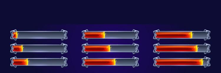 Progress bar game interface level loading speed Vector Image