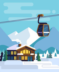 Ski in snow Royalty Free Vector Image - VectorStock