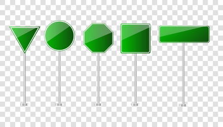 Road green traffic sign Royalty Free Vector Image