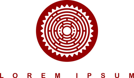 Round circle native tribe sign symbol logo Vector Image