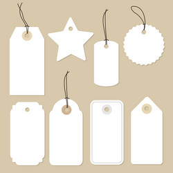 Set of blank vintage frames gift tags labels Vector Image