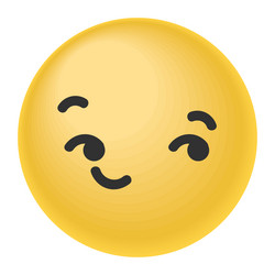 Pensive emoticon social media Royalty Free Vector Image