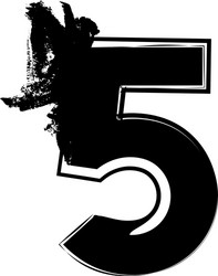 Abstract doodle number 5 Royalty Free Vector Image