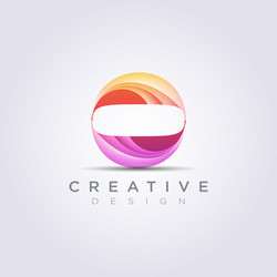 Colorful o creative letter design clipart symbol Vector Image