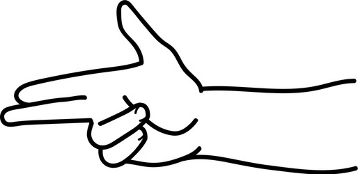 Finger gun sign Royalty Free Vector Image - VectorStock