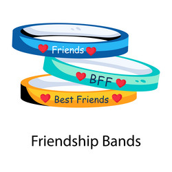 Friendship bands Royalty Free Vector Image - VectorStock