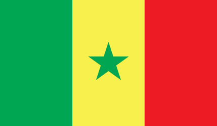 Coloring flag set of senegal Royalty Free Vector Image