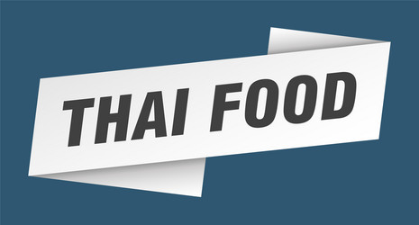 Thai food sticker thai food label Royalty Free Vector Image