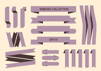 Collection of ribbon signs Royalty Free Vector Image