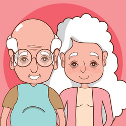 Cute grandfather cartoon Royalty Free Vector Image