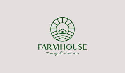 Farm house logo template universal creative Vector Image