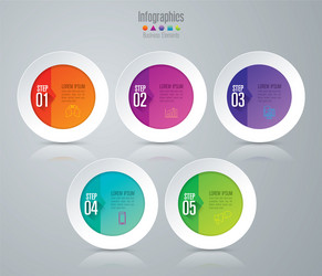 Infographics design with 5 step Royalty Free Vector Image