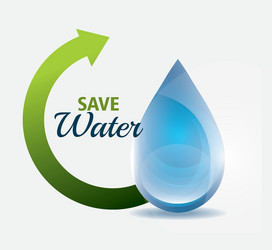 Save water background Royalty Free Vector Image