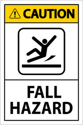 Notice do not cross without fall protection sign Vector Image