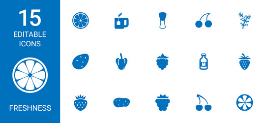 Freshness icons Royalty Free Vector Image - VectorStock