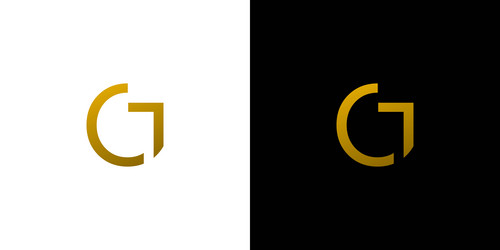 Modern and attractive letter g initials logo Vector Image