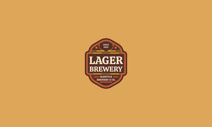 Original beer logo template flat design Royalty Free Vector