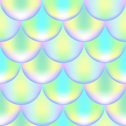 Red and yellow mermaid scale seamless pattern Vector Image