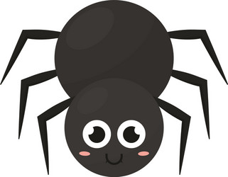 Cartoon funny spider on white background Vector Image